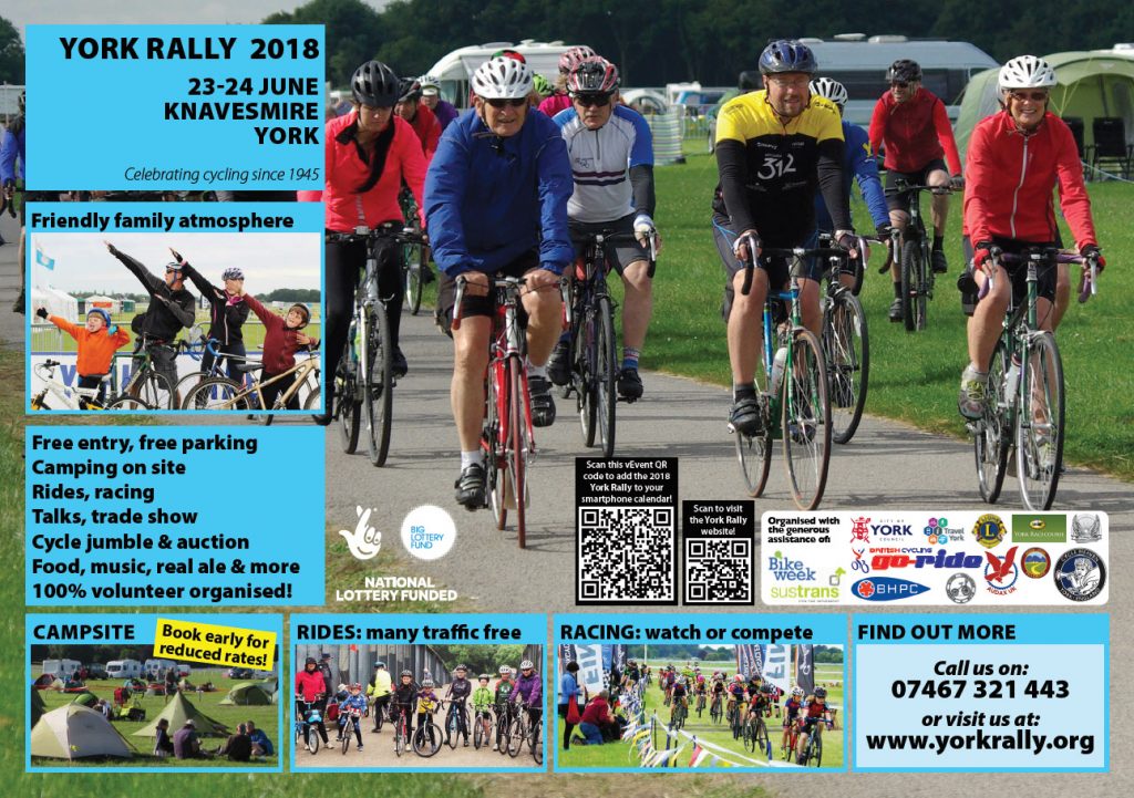 Eight-point 2018 Rally update – York Cycle Rally & Festival
